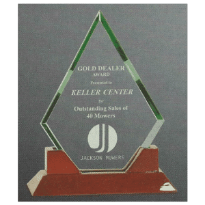 Red Acrylic Pyramid Trophy - Gem Awards