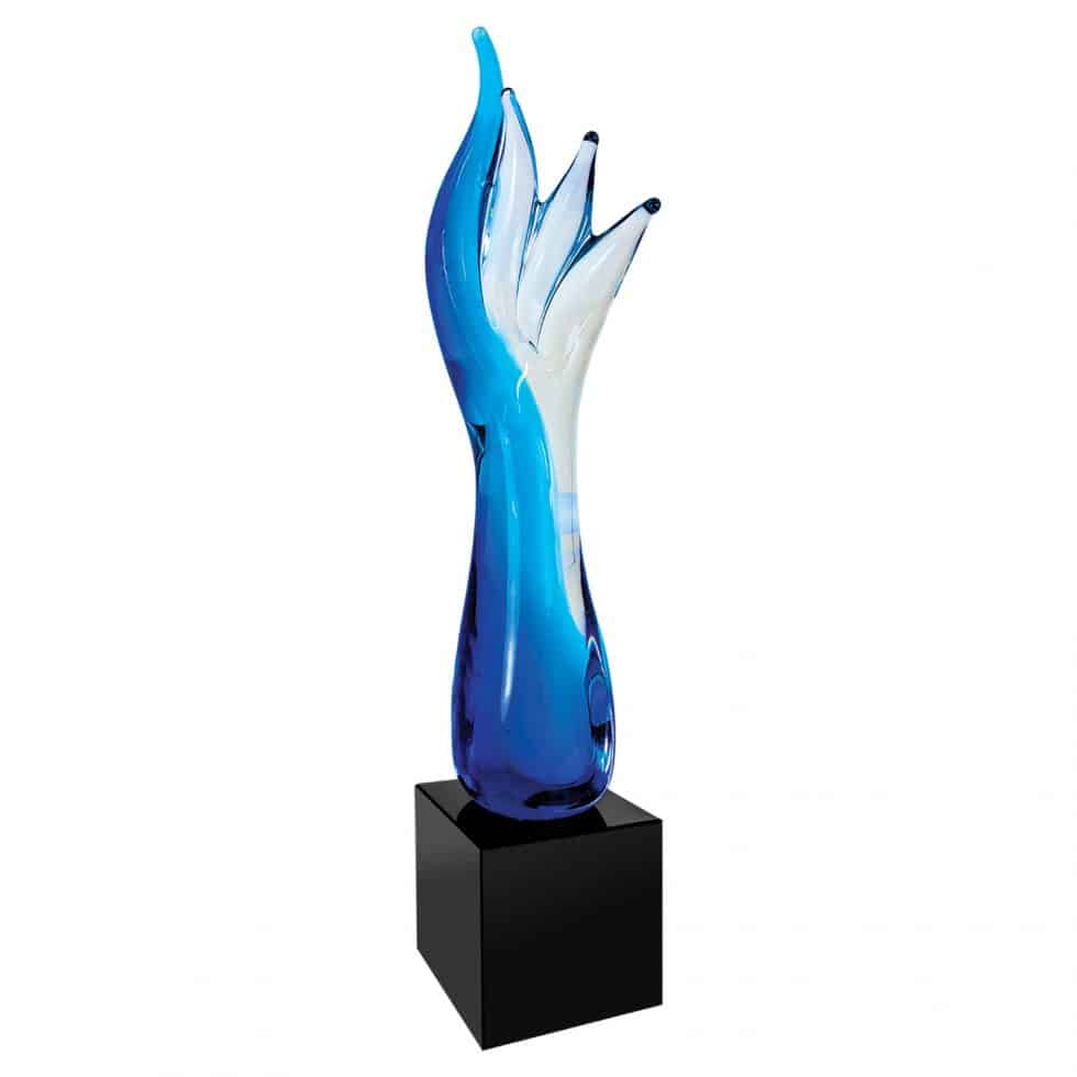 Premium Art Glass Trophies - Gem Awards